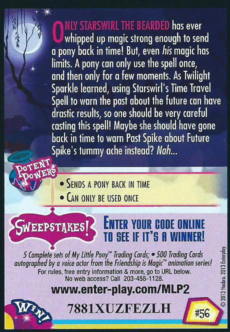 MLP Starswirl's Time Travel Spell Trading Cards | MLP Merch
