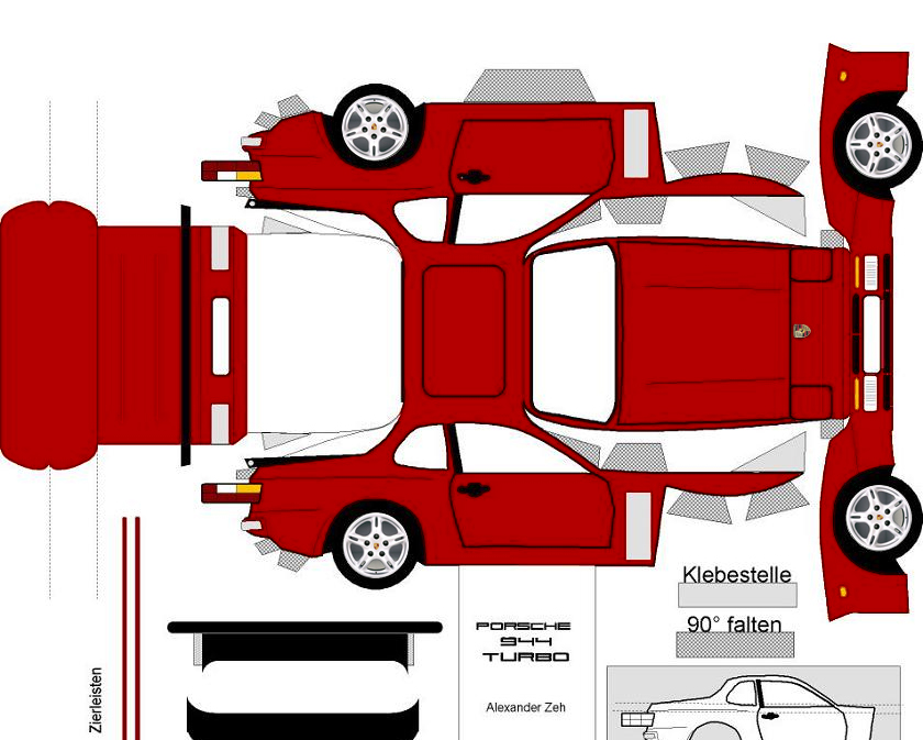 SP. Papel Modelismo: PaperCraft Porsche 944