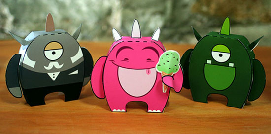 Construction paper monsters - rescuetery