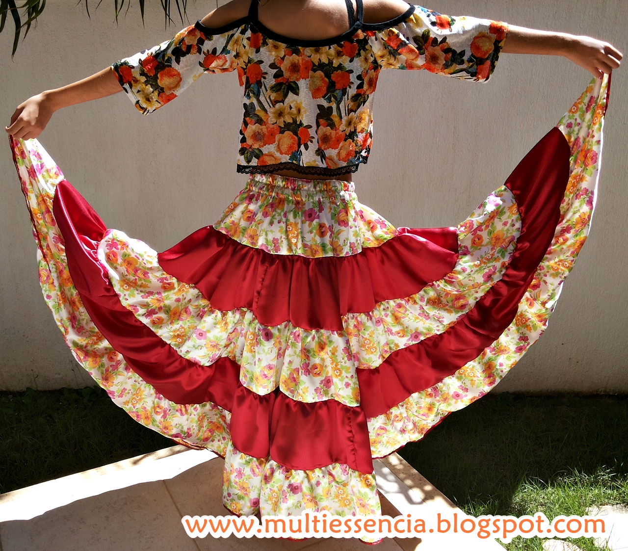 Multiessência: Saia de babados/gypsy/cigana/boho