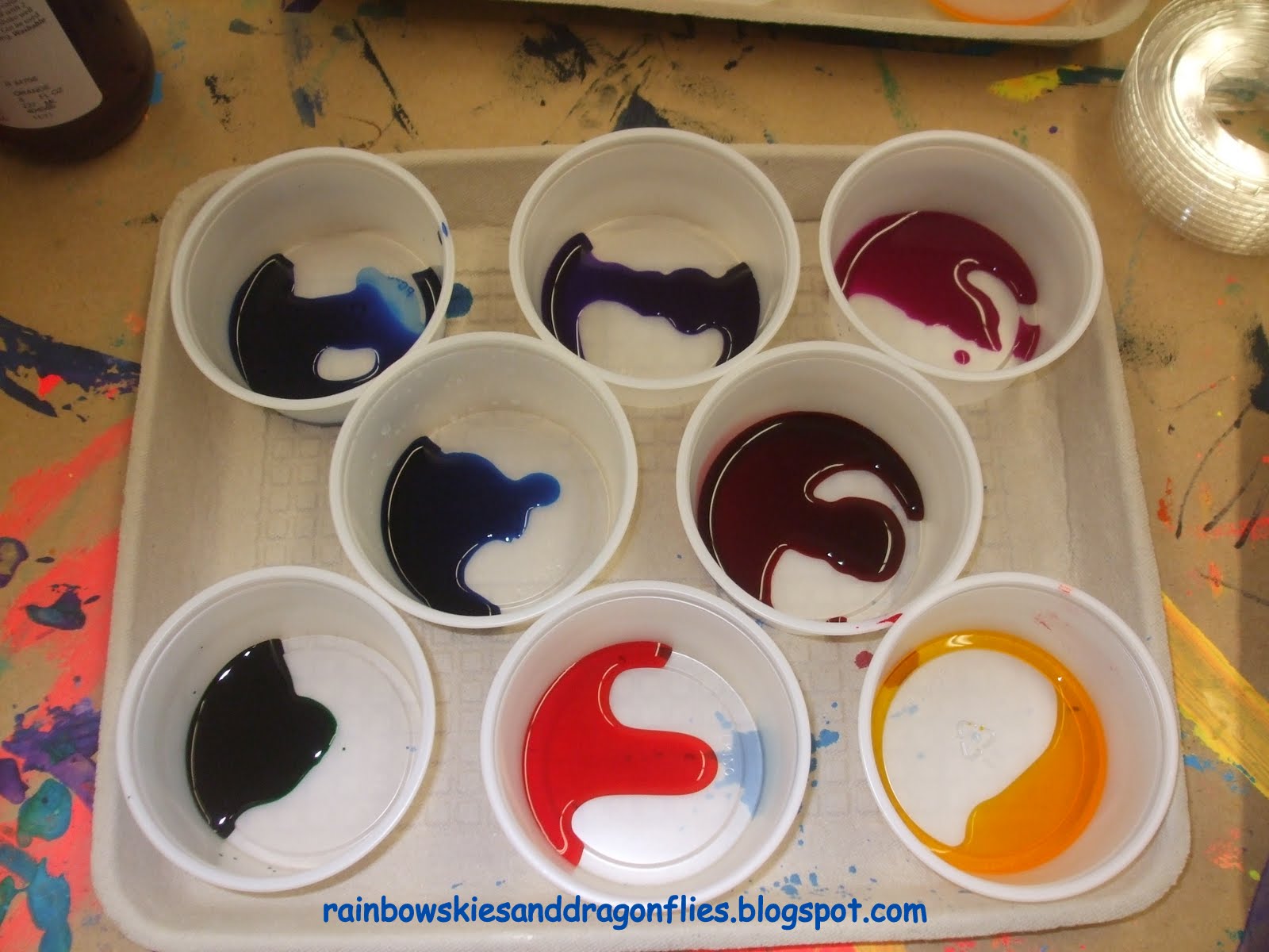 Rainbow Skies & Dragonflies: Liquid Watercolor Love!