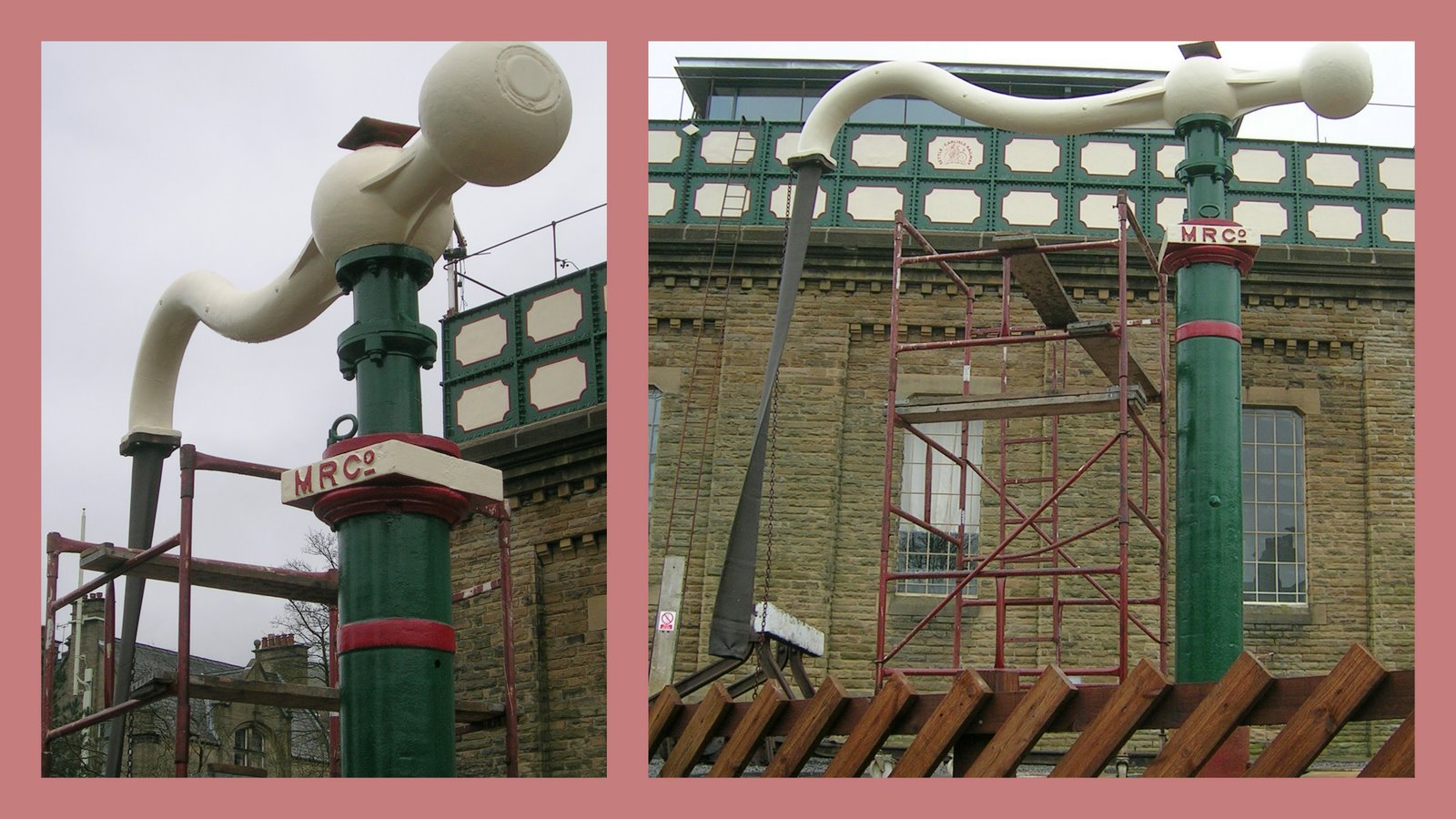 Settle Station Water Tower: Water crane now painted