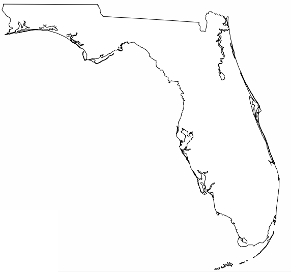 Blog de Biologia: Florida Outline Map