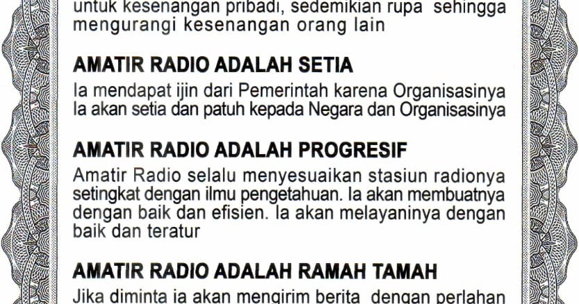 YC3ZAP - Official Blog: Kode Etik Amatir Radio
