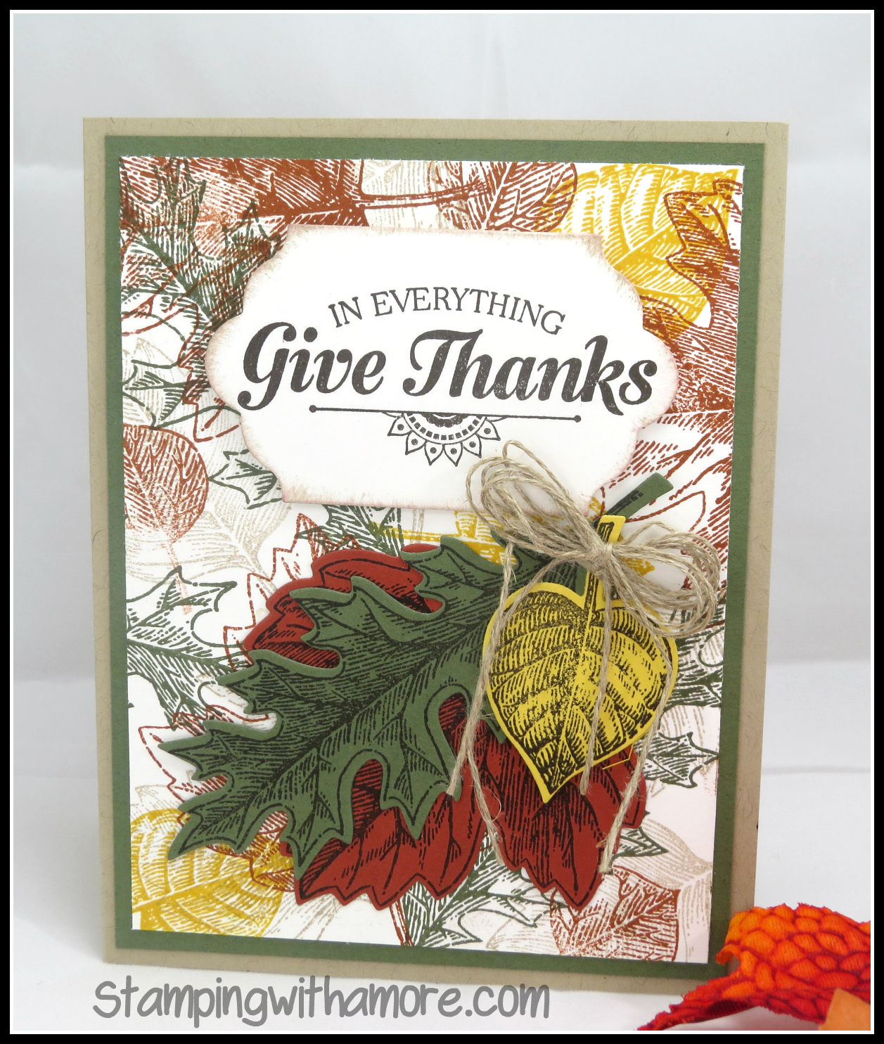 Stampingwithamore: VINTAGE LEAVES FALL CARD