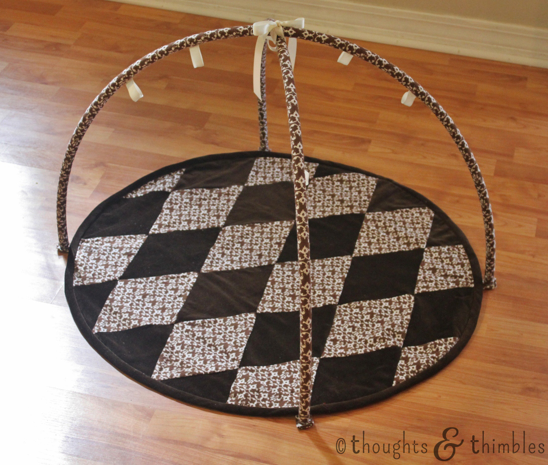 Thoughts and Thimbles: Frugal Baby Activity Gym Tutorial