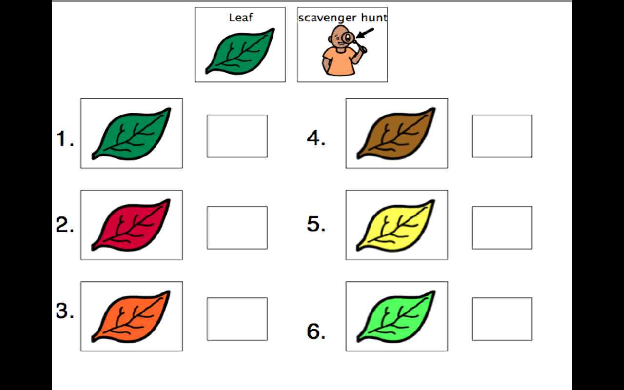 Speech and Language Bubbles: Leaves, Leaves, Leaves