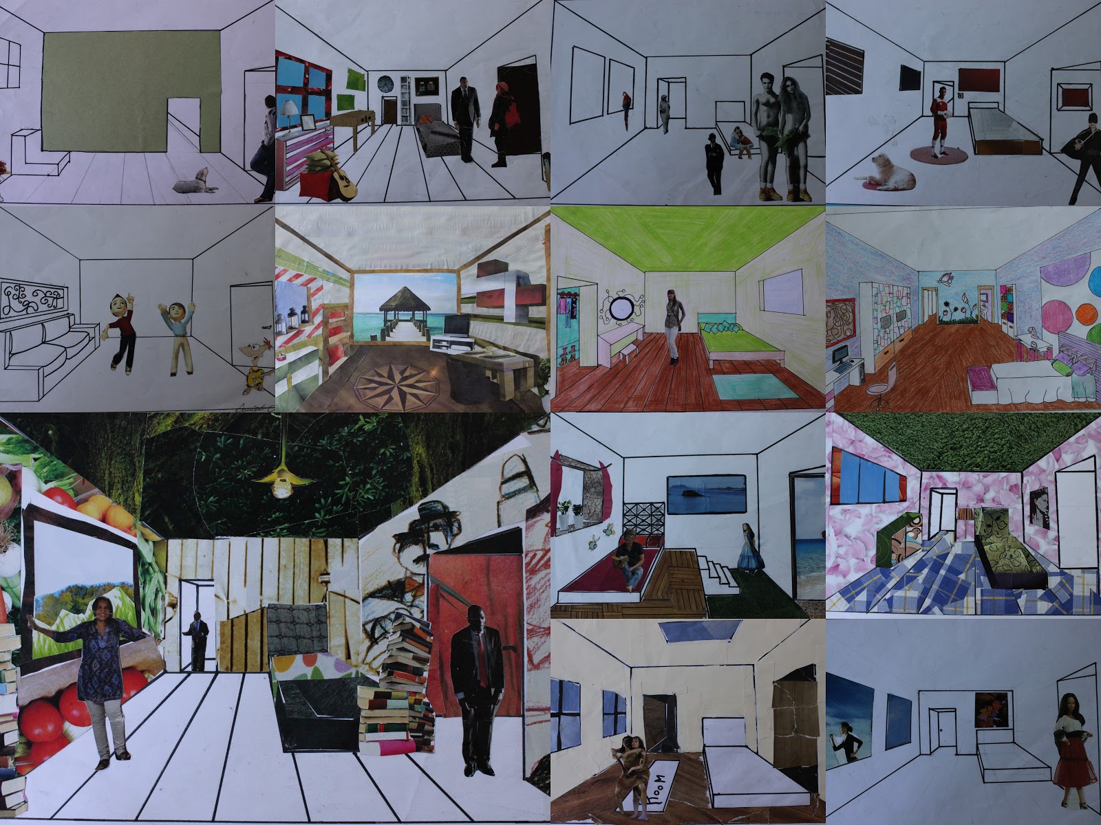 Cuarto de E.S.O: Casas collage