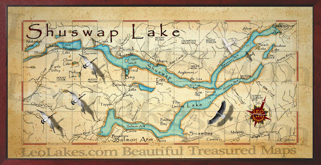 Old field Studio & Leo Lakes: Shuswap Lake, my first international map ...