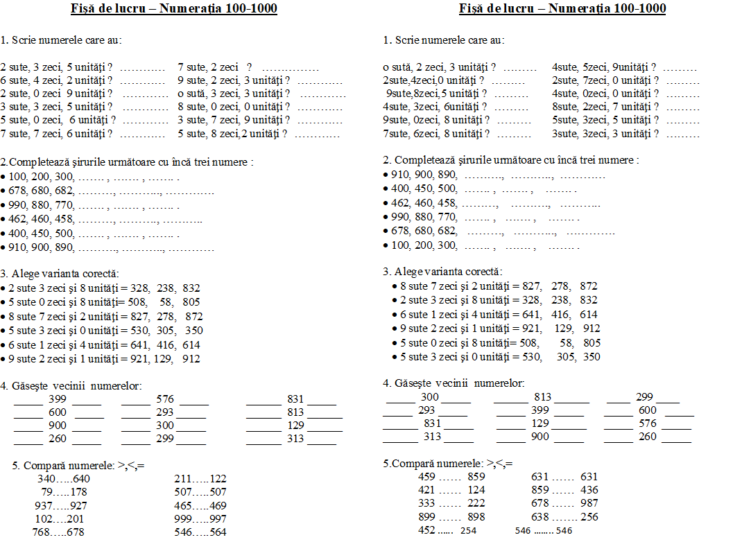 EDUCATIA CONTEAZA : ADUNARI SI SCADERI (0-1 000 000) - CU SI FARA ...