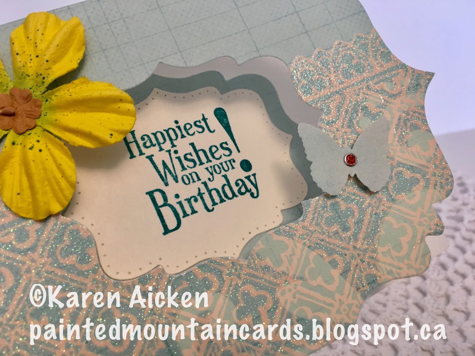 Painted Mountain Cards: Ornate Edge Birthday Cards