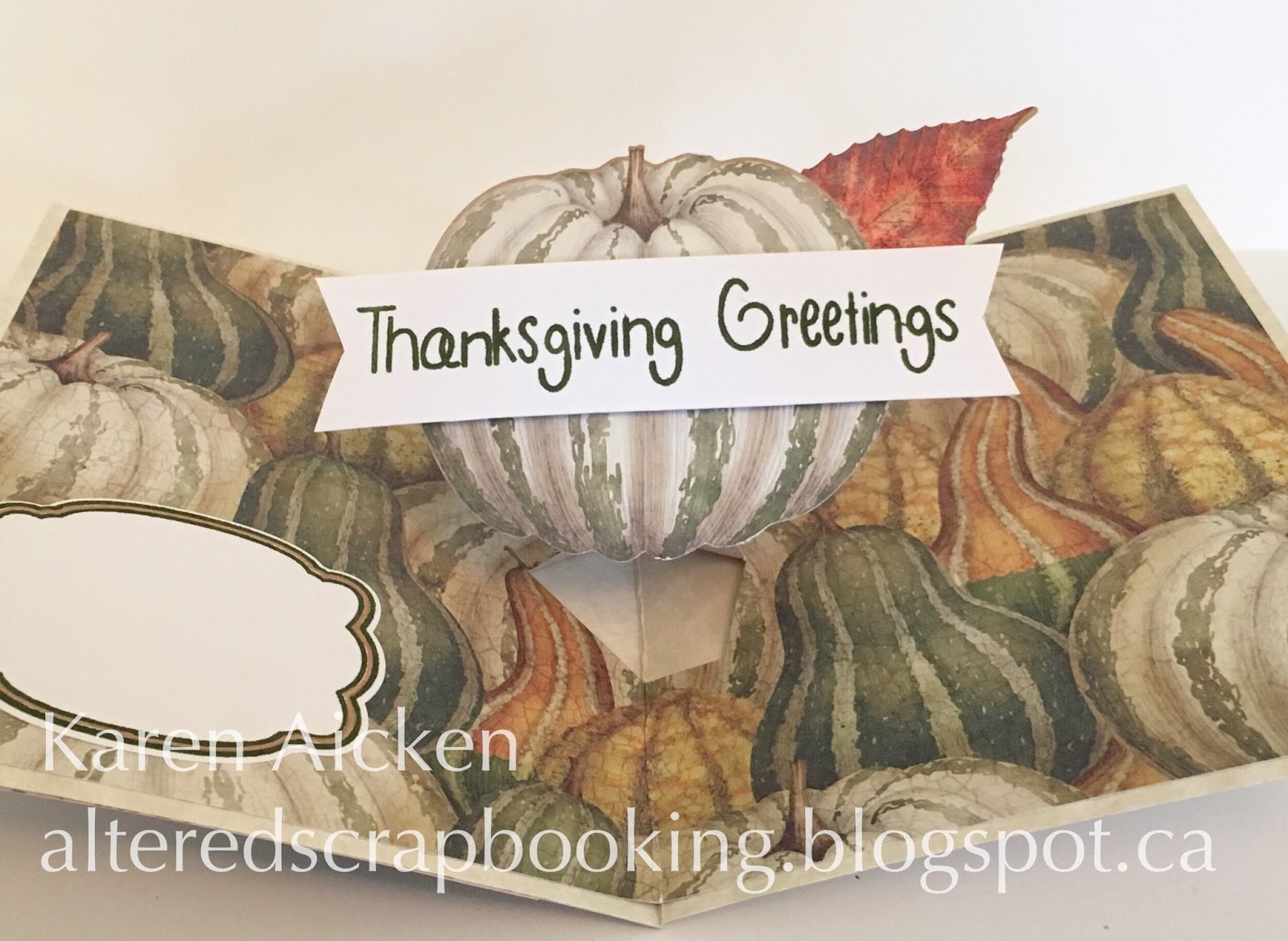 Altered Scrapbooking: Thanksgiving Gourd Twist Pop-Up