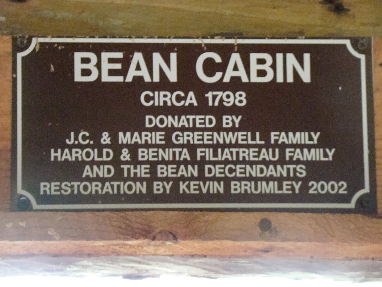 Old Stones Undeciphered: Those Places Thursday: Inside The Bean Cabin