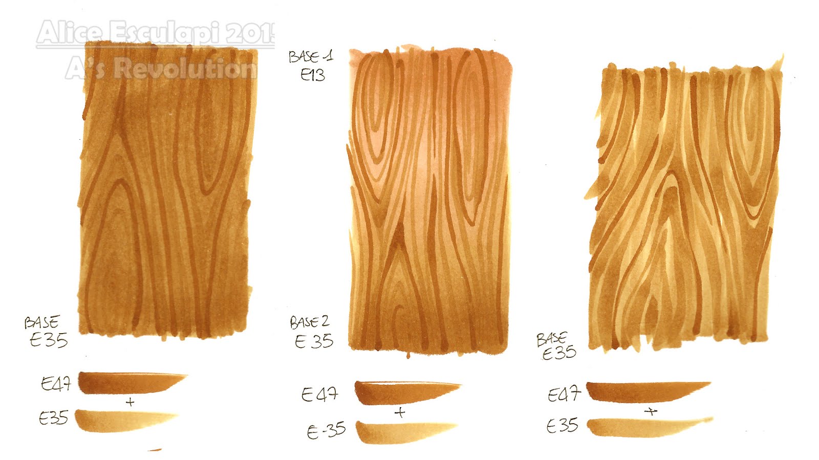 Copic Italia: Tutorial: Texture Legno