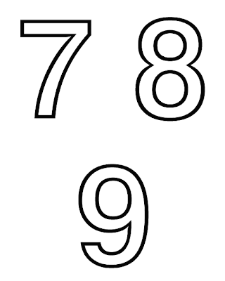Coloring Numbers: 7, 8, 9