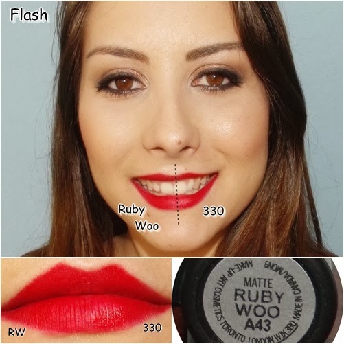 Divas Mineiras: Comparando Batom: Ruby Woo M.A.C x 330 Intense