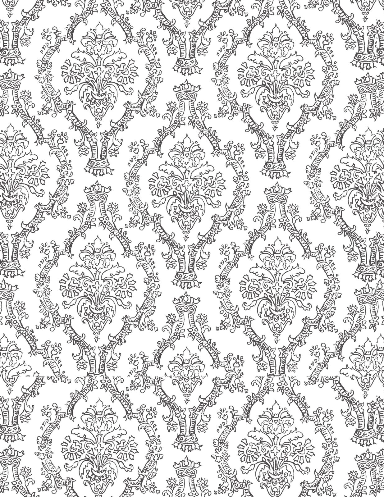 Mel Stampz: Damask Basket with matching box & patterned paper