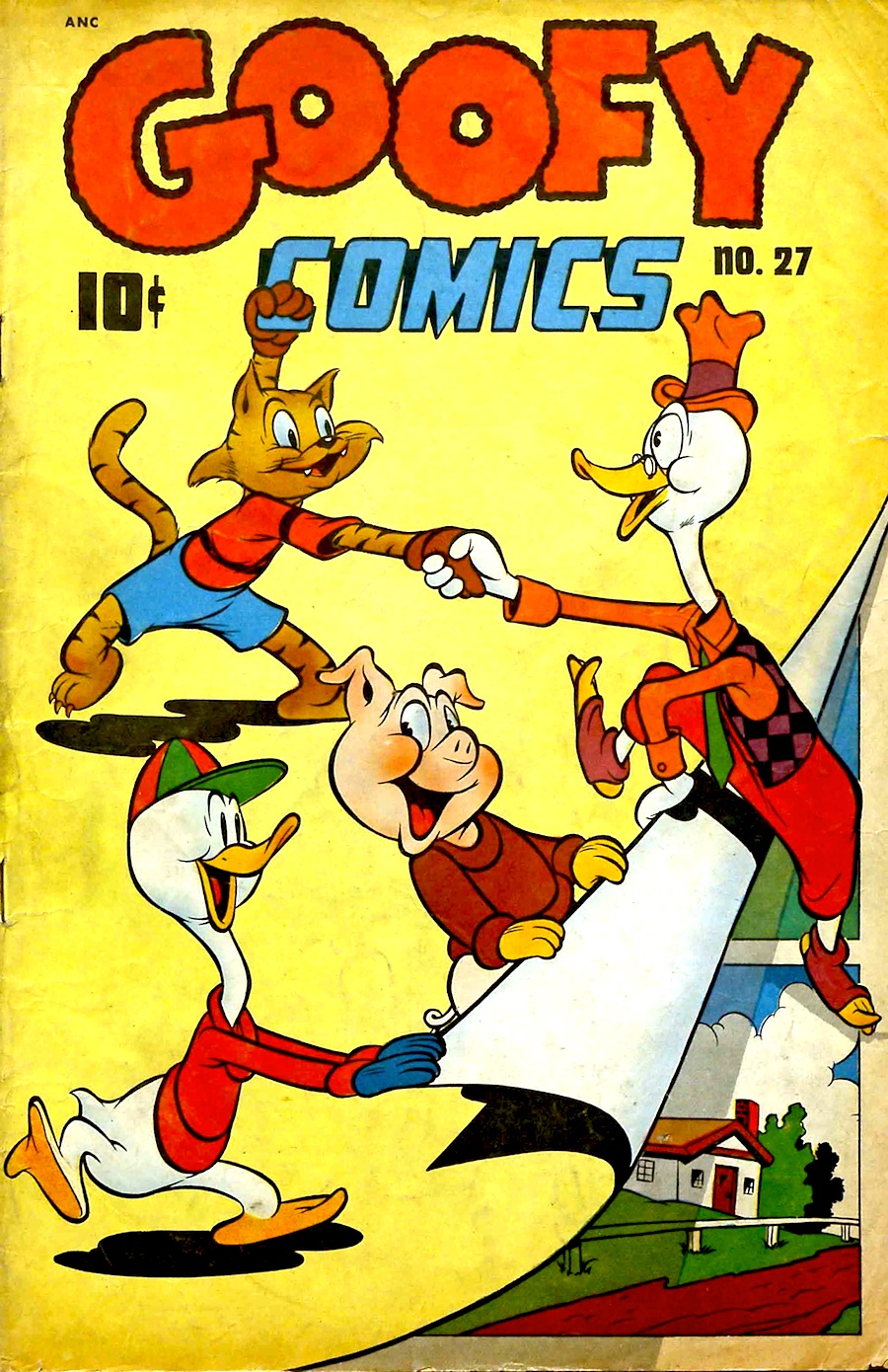 Goofy Comics #27 - Frank Frazetta art - Pencil Ink