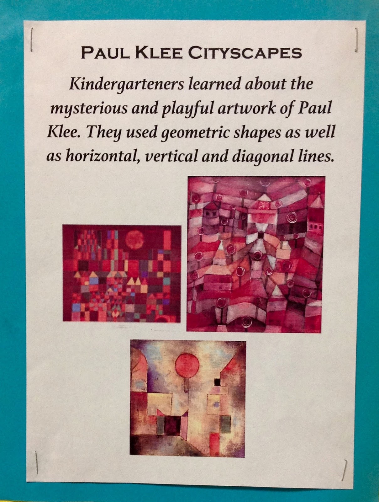 Ms. Klemp's Art Class: Kindergarten Paul Klee Cityscapes with Texture ...