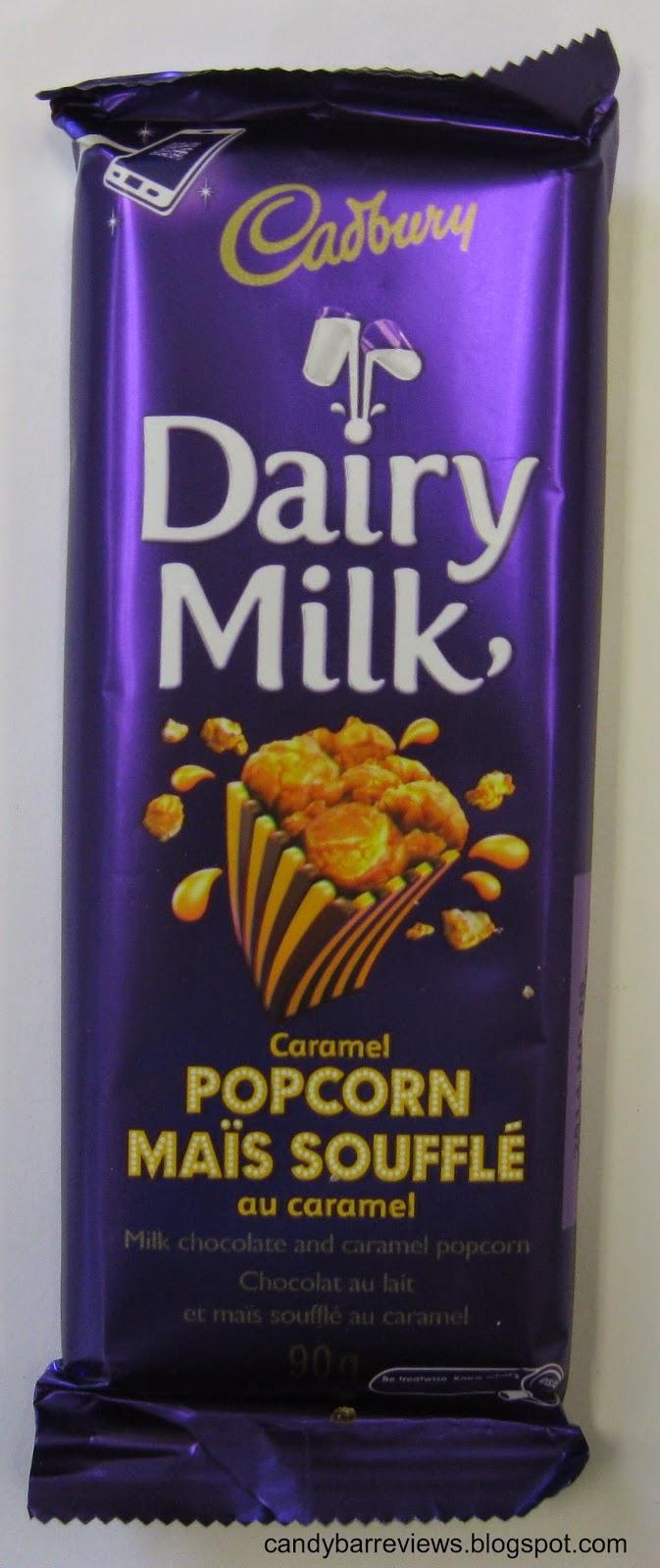 Candy Bar Reviews: Cadbury Dairy Milk Caramel Popcorn
