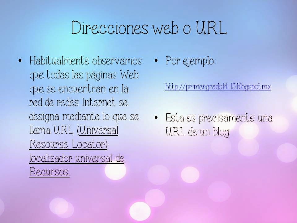 Primer Grado 2014_2015: Direcciones Web o URL