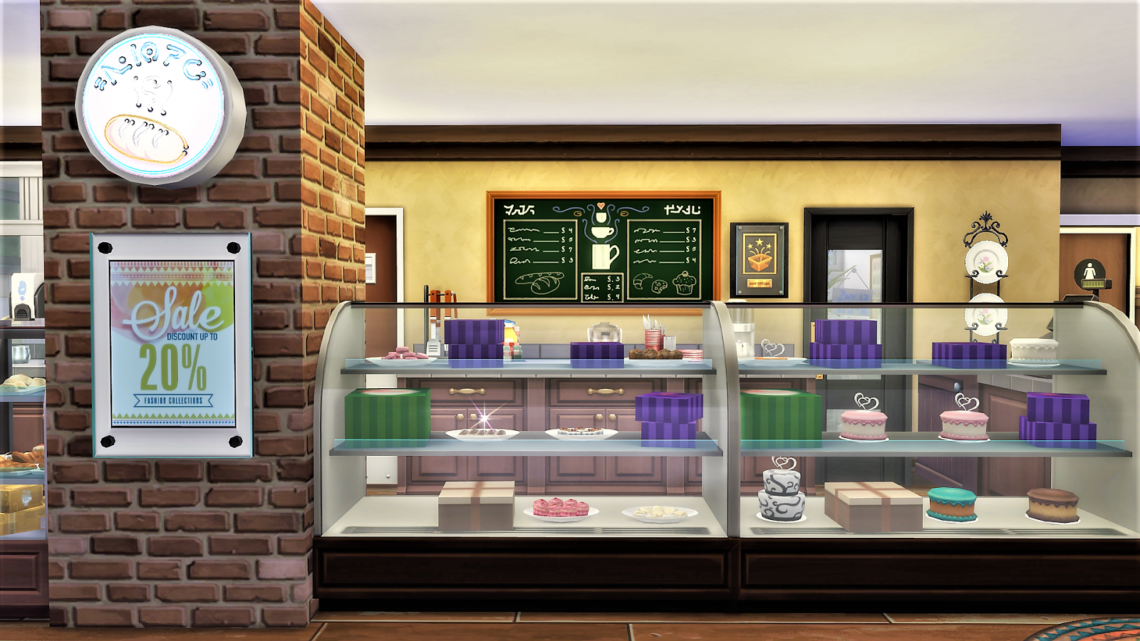 sim house design workshop: Sims4 Bakery Croissants -----西点屋可颂坊 (NO CC)