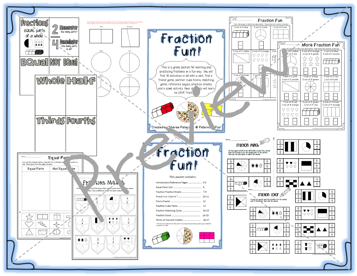 Peterson's Pad: Fraction Packet