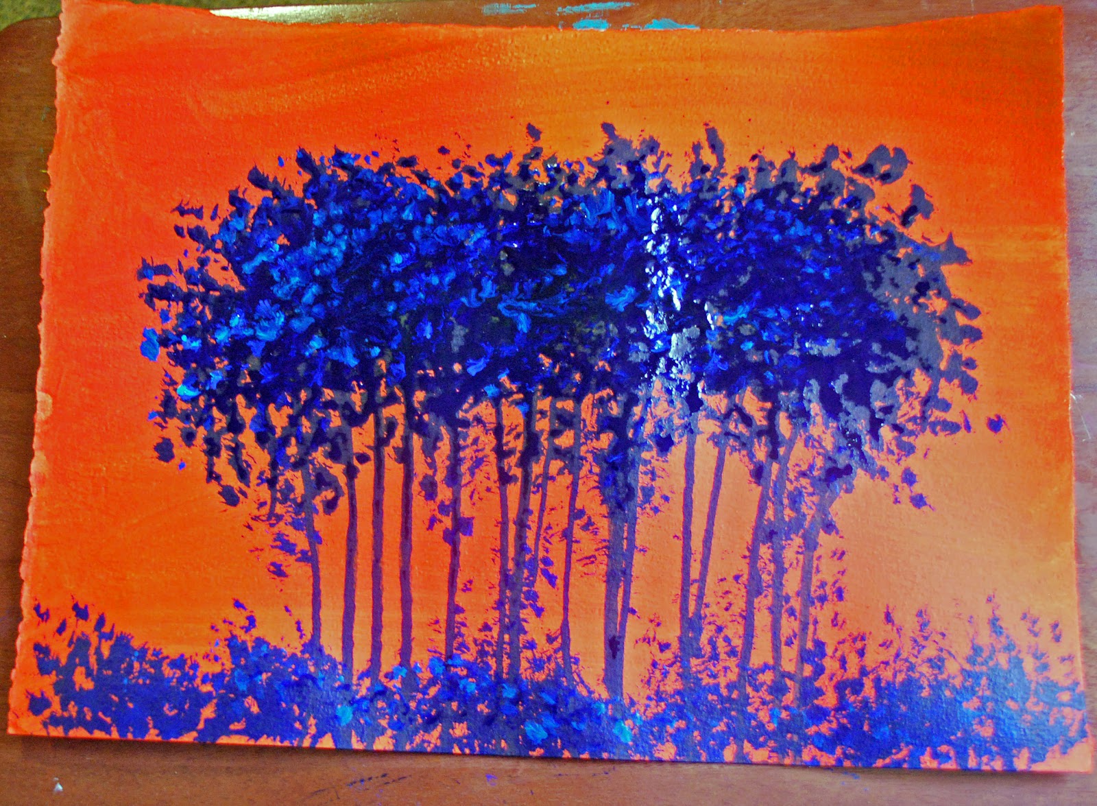 Shirleen Bland's Art Studio: Drip Trees Tutorial