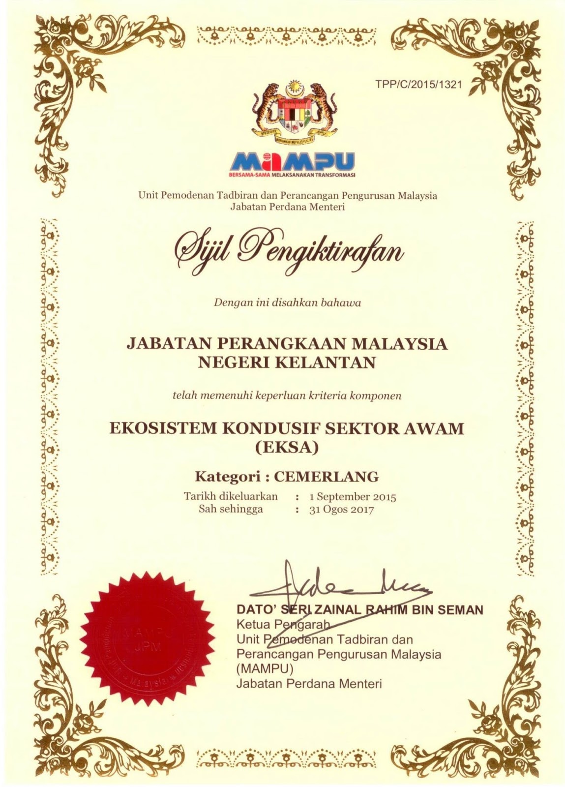 | EKSA Jabatan Perangkaan Malaysia Negeri Kelantan