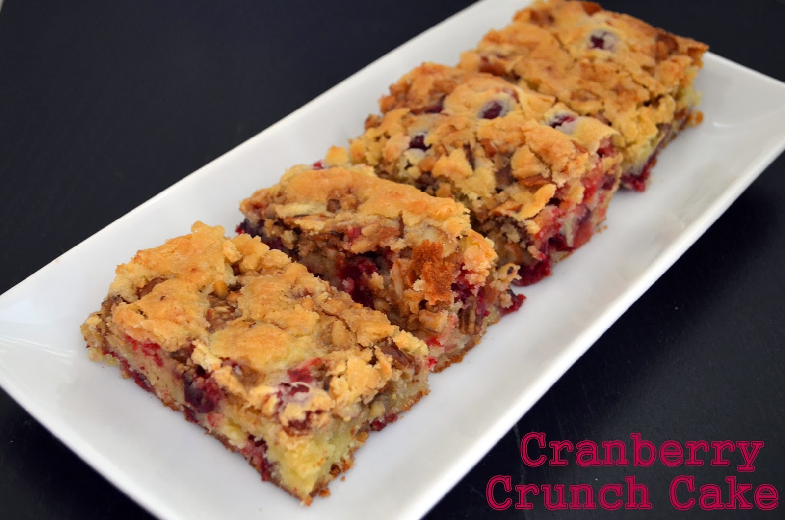 Flavors by Four: Cranberry Crunch Cake