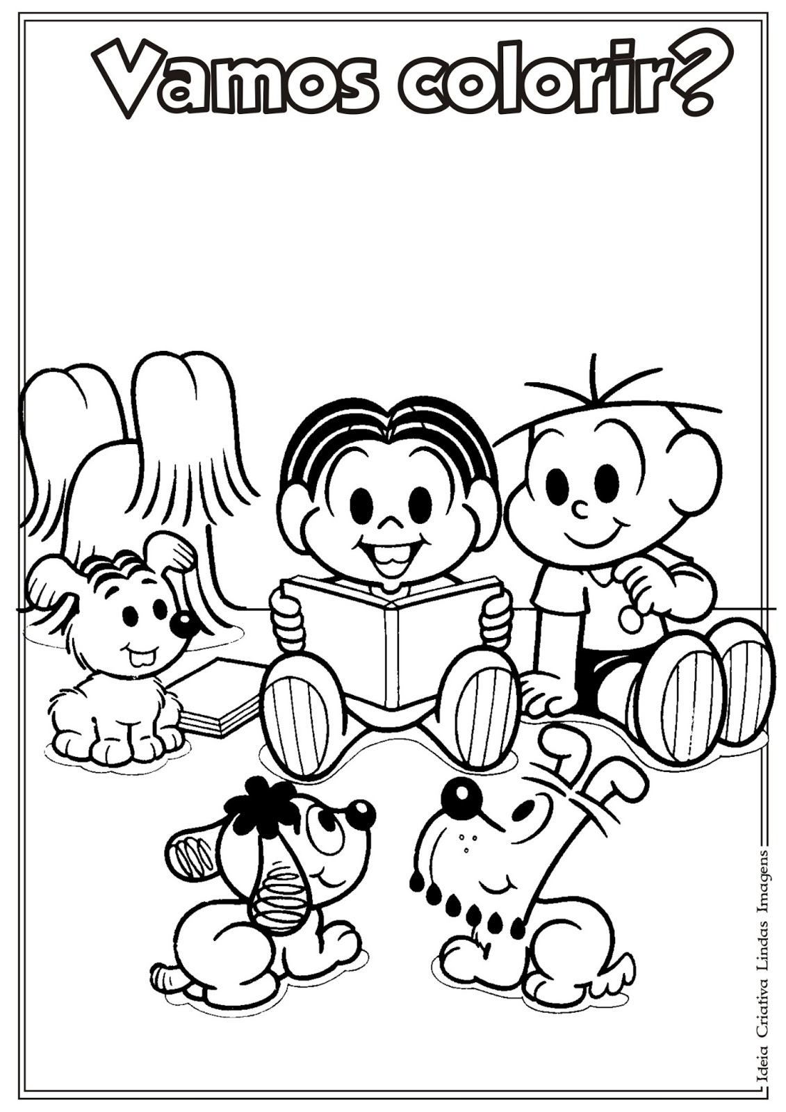 Desenho do Dia do Livro Infantil para colorir