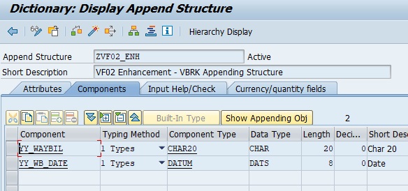 SAP ABAP 4 Tutorial: VF02 Header Level Enhancement