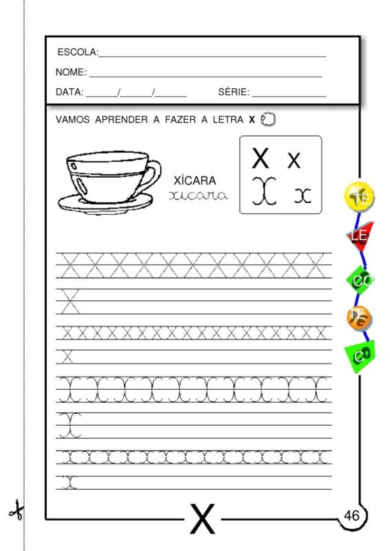 ENSINANDO E APRENDENDO COM A PROFª ANA ALICE: ATIVIDADES COM A LETRA X