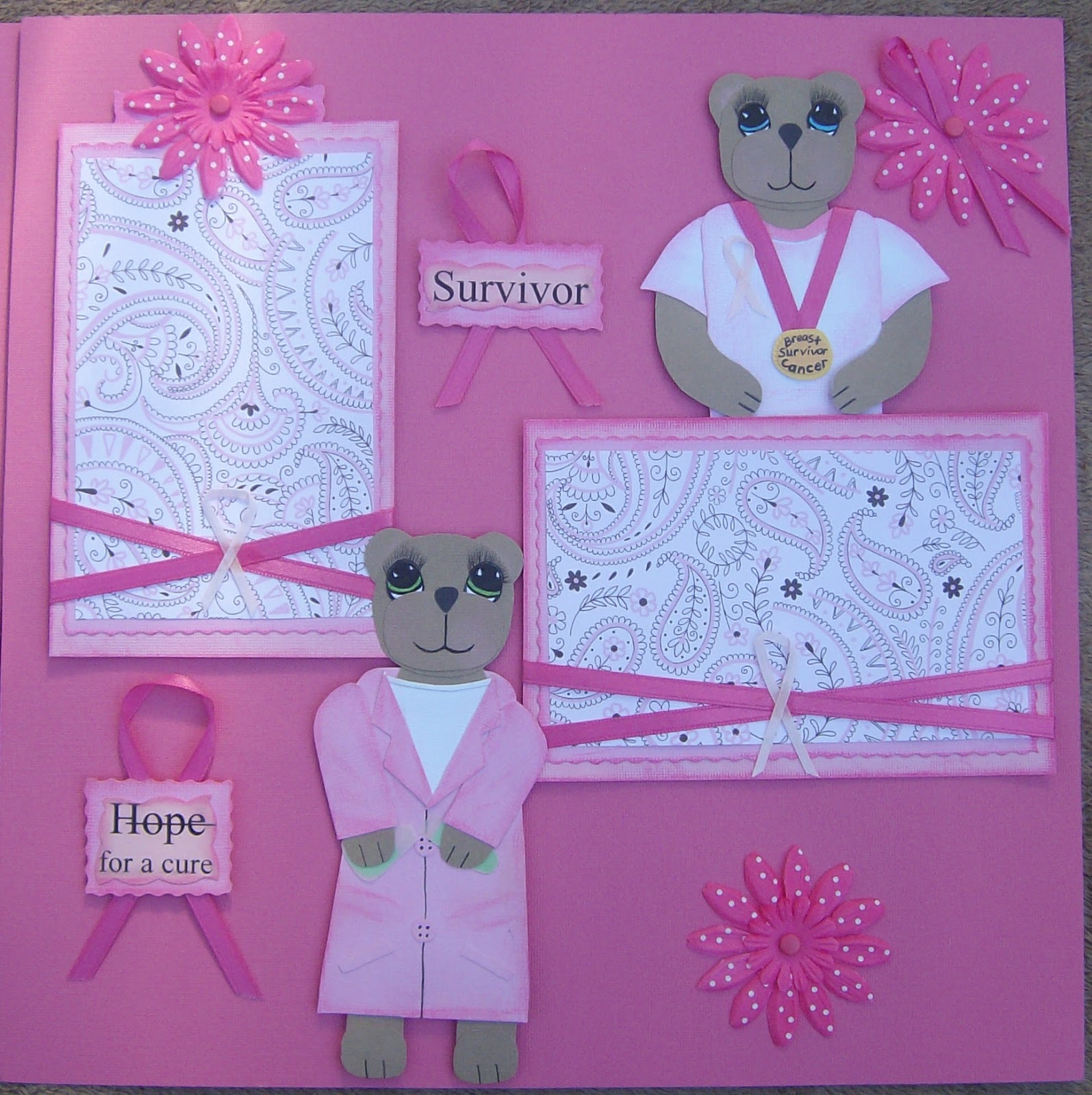 Faith by Heavenly Designs: Breast Cancer Scrapbook Page!