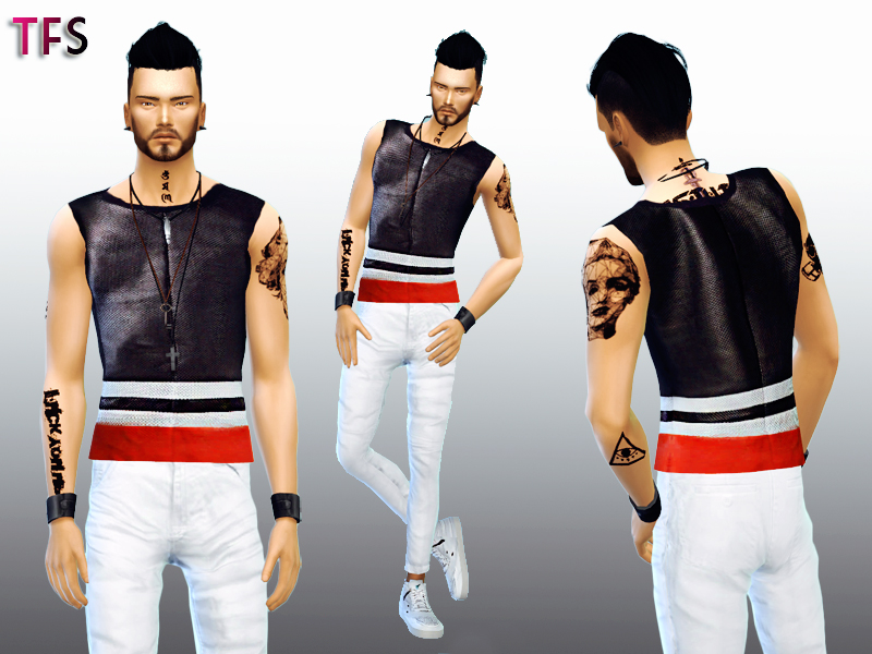 Sims 4 Cool Mods: [TFS] Leather Tank