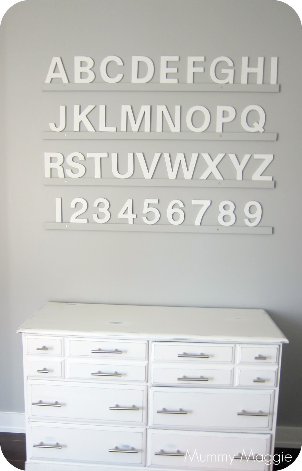Mummy Maggie Chronicles: EZ's Room: DIY Alphabet Wall Project {on a ...
