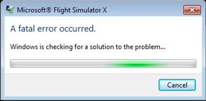 FSX edition of steam fatal error. look here how to overcome them