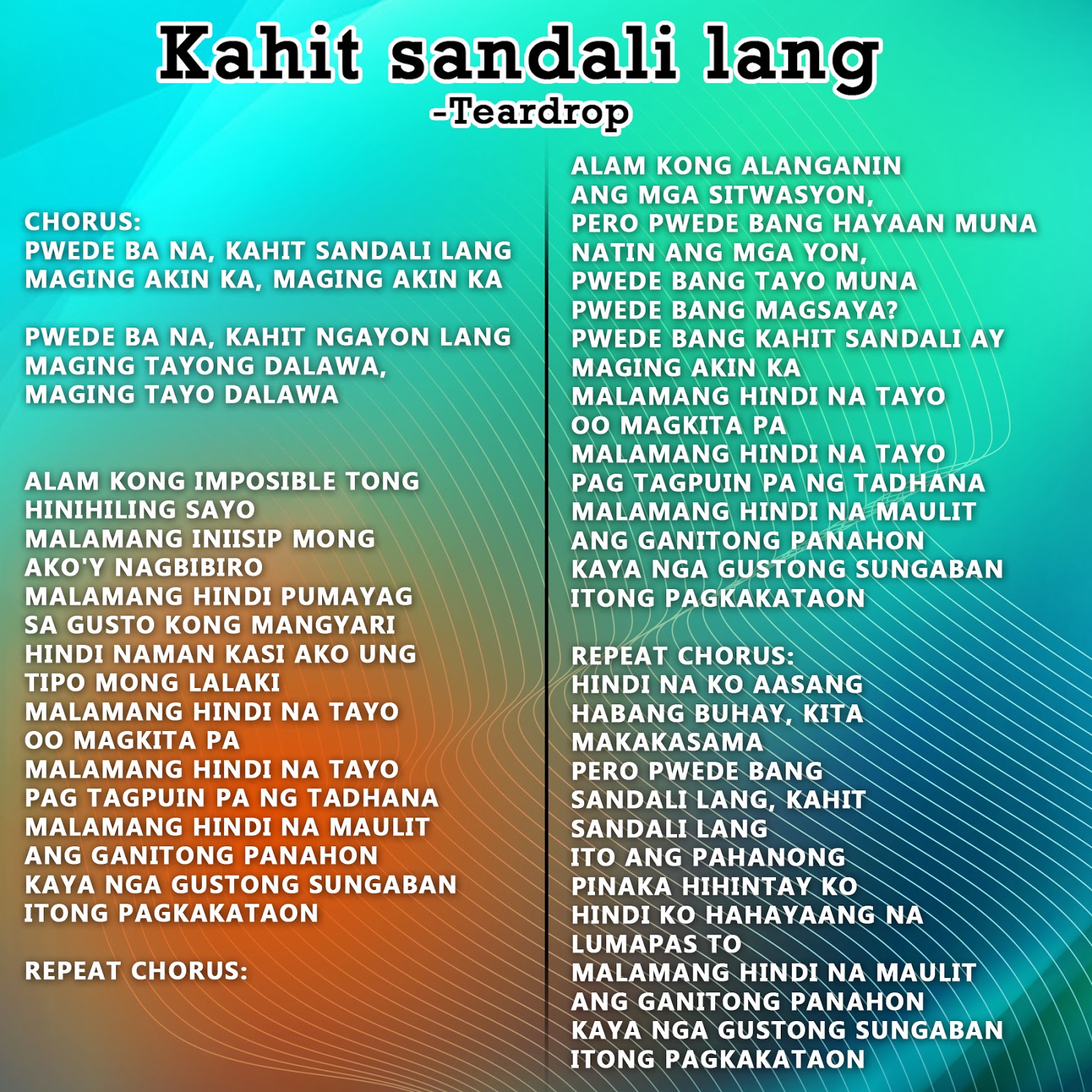 The TeardropTC Show: Kahit Sandali lang - Teardrop