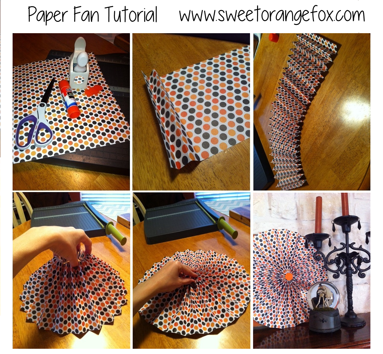 Paper Fan Tutorial | Sweet Orange Fox