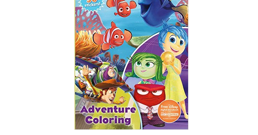 Disney Pixar Jumbo Coloring Book with 50 Stickers $3.93 + Free Shipping ...