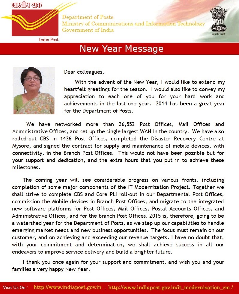 THE AIAIASP: New Year Message from Secretary (Posts)