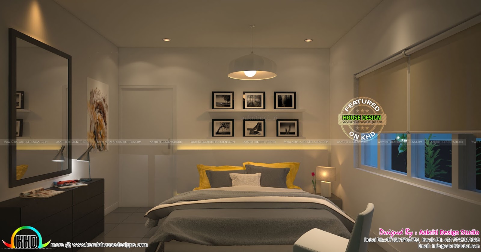 Sunken seating, bedroom and other home interiors - Kerala Home Design ...