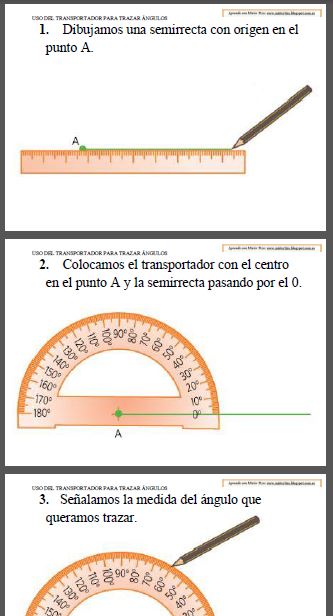 Aprende con Míster Tiza: USO DEL COMPÁS Y EL TRANSPORTADOR DE ÁNGULOS ...