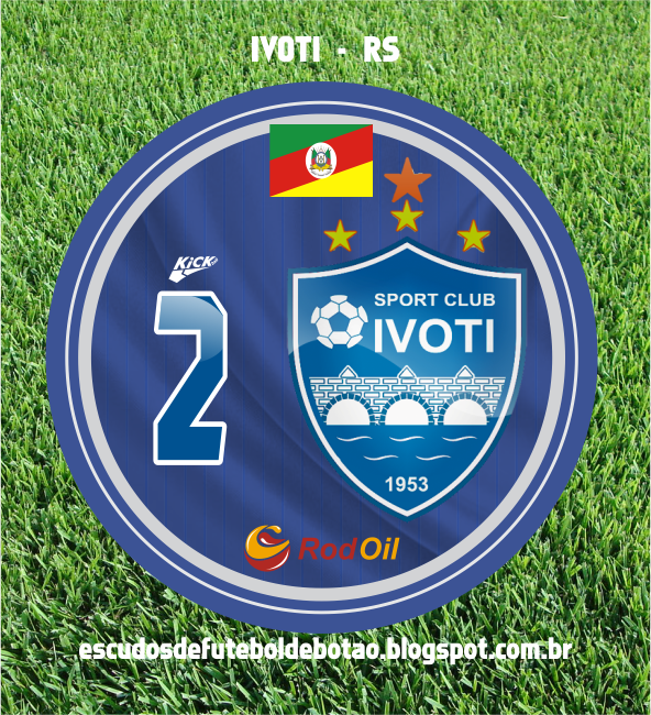 ESCUDOS DE FUTEBOL DE BOTÃO: Fechando os times Gaúchos, o time do IVOTI.