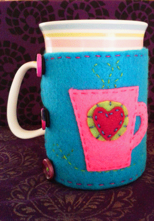 BushcraftZ: DIY felt project: Coffee cup cosy