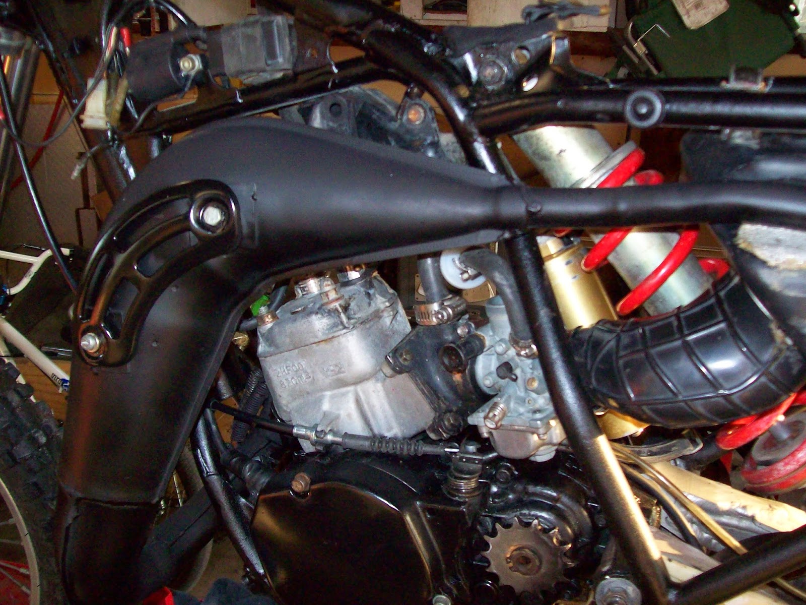 Custom Life Garage and Leatherworks: Progress on the YZ80..