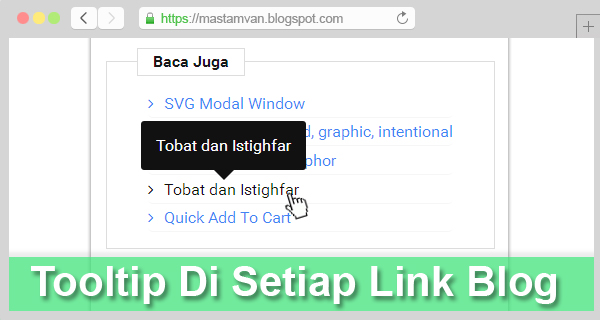Cara Memasang Tooltip Otomatis di Setiap Link Blog