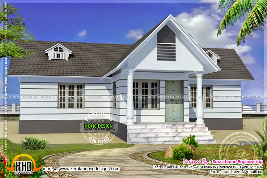 Western style small one storied home - Kerala Home Design and Floor ...