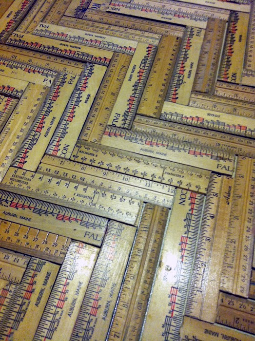 Jackie Sullivan : Sketch Blog: Wall Art with Vintage Rulers