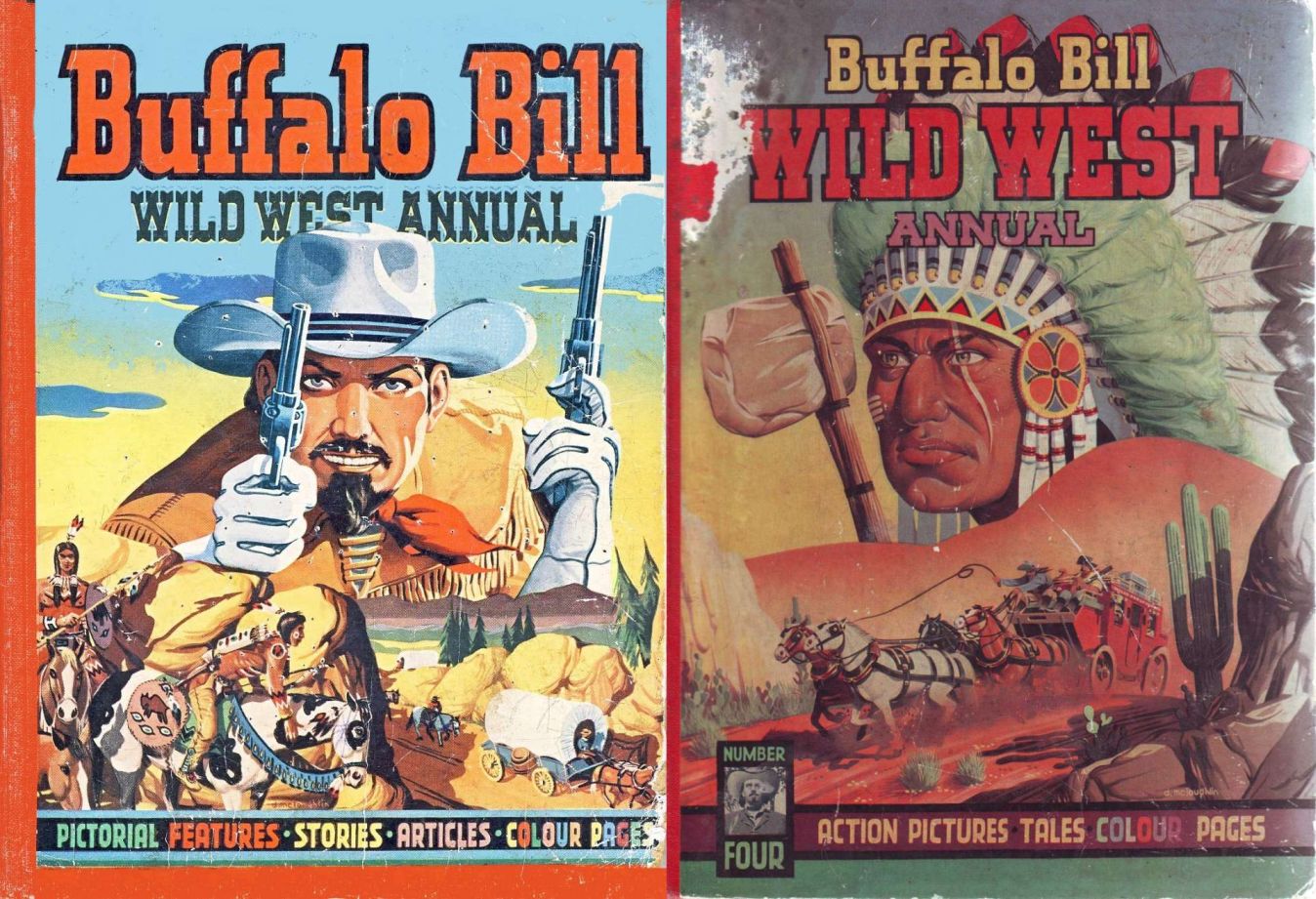Old Comics world: Buffalo Bill Wild West Annuals 02,03,04,10 (1950-58 ...